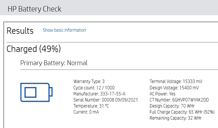 Replace Battery msg appears and then battery passes test - HP Support ...