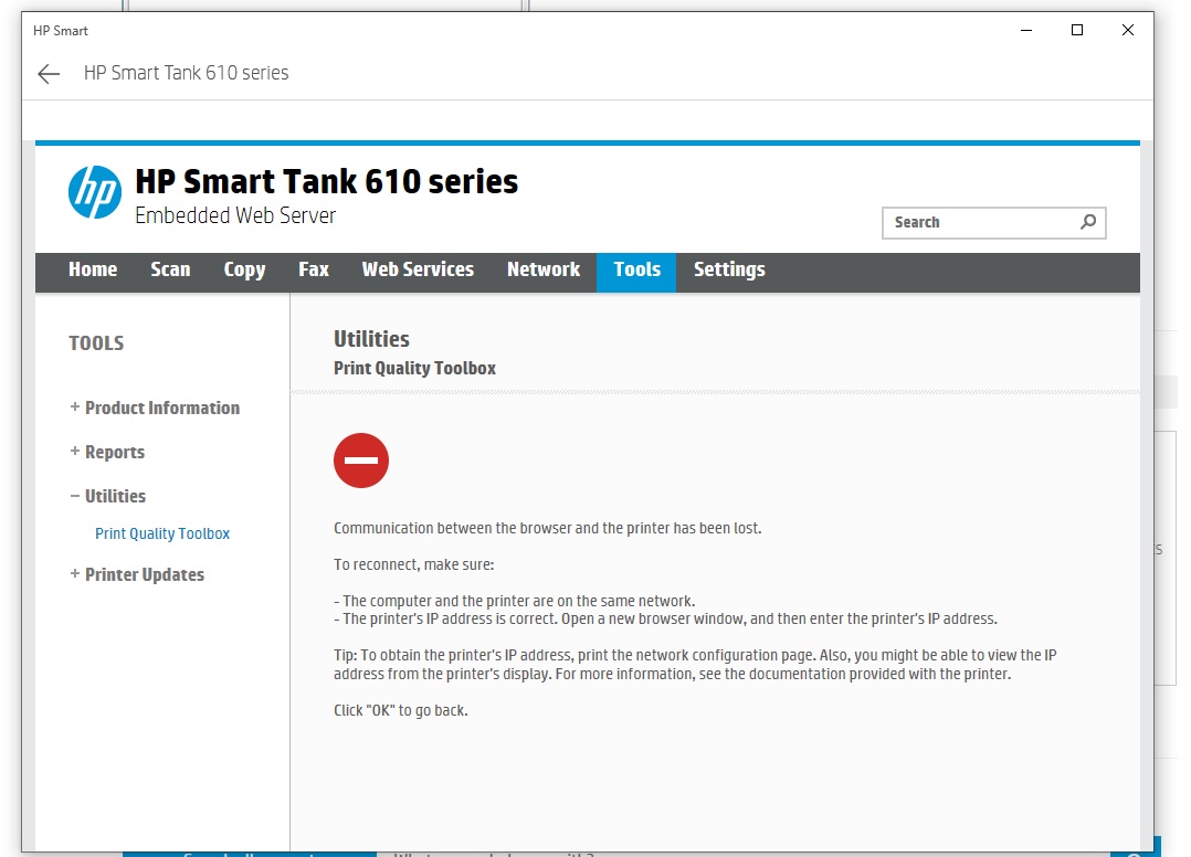 how to fix "communication between the browser and the print... - HP ...