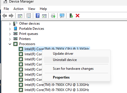 My pc has Intel i5 9500 6 core 12 logical processors cpu but... - HP ...