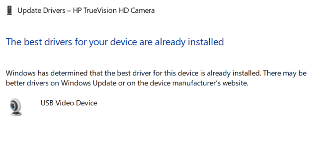 Webcam Problem - HP Support Community - 8518449