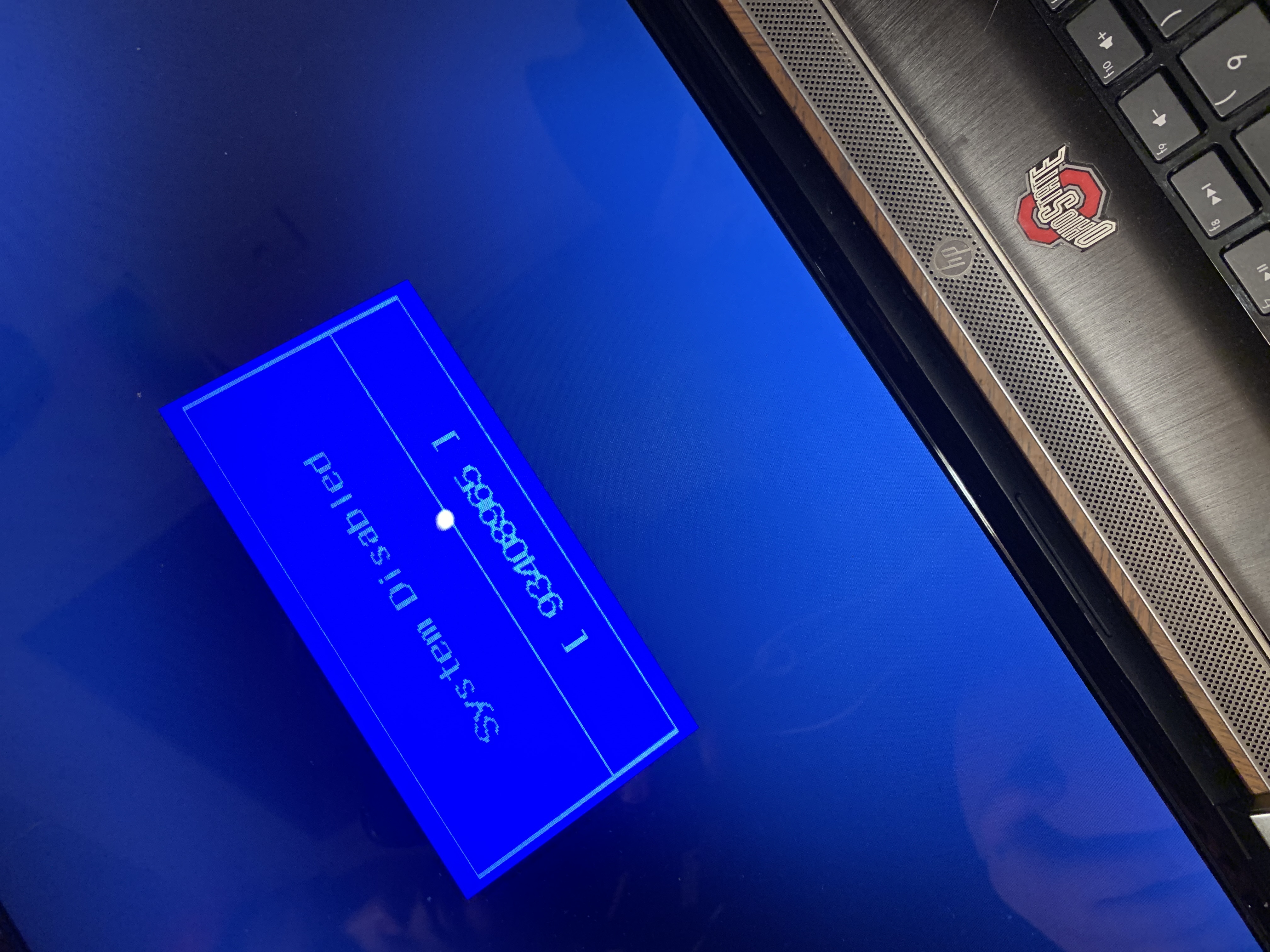 System Disabled - HP Support Community - 8523783