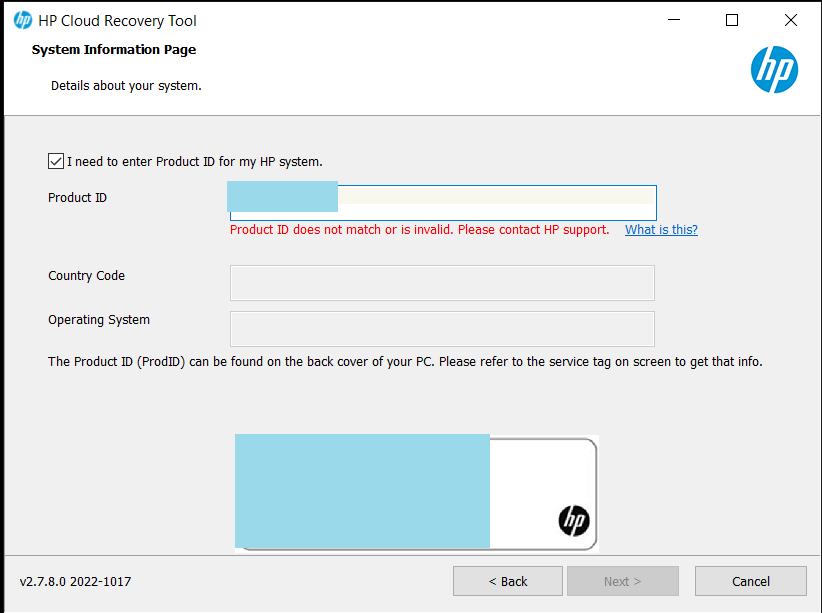 FreeDos recovery image - HP Support Community - 8527291