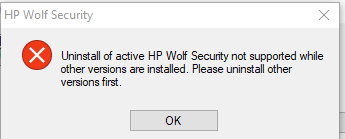 Solved: Uninstall Wolf Security (Please uninstall other versions fir ...