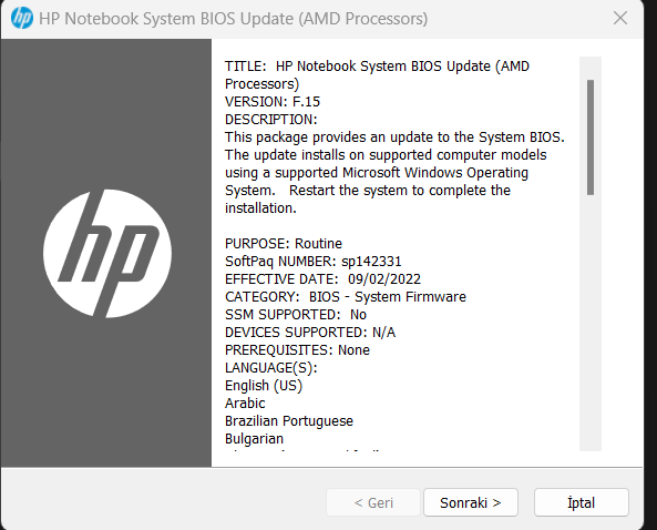 BİOS Update Error - HP Support Community - 8531418