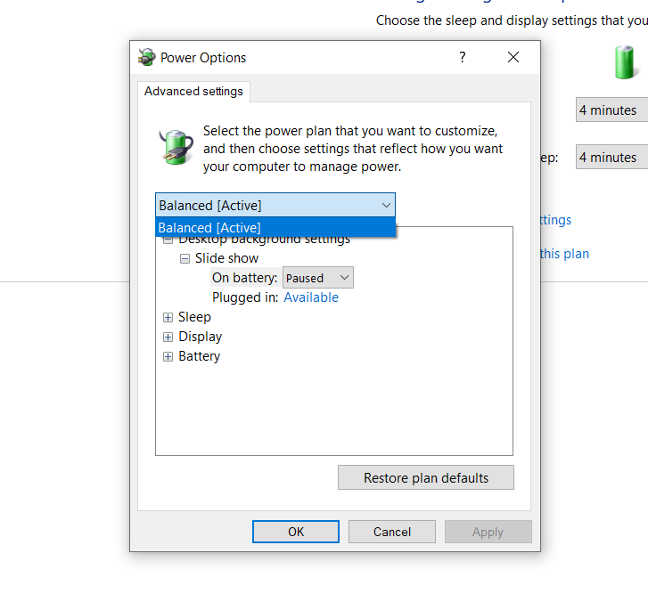 Power plan - HP Support Community - 8530830