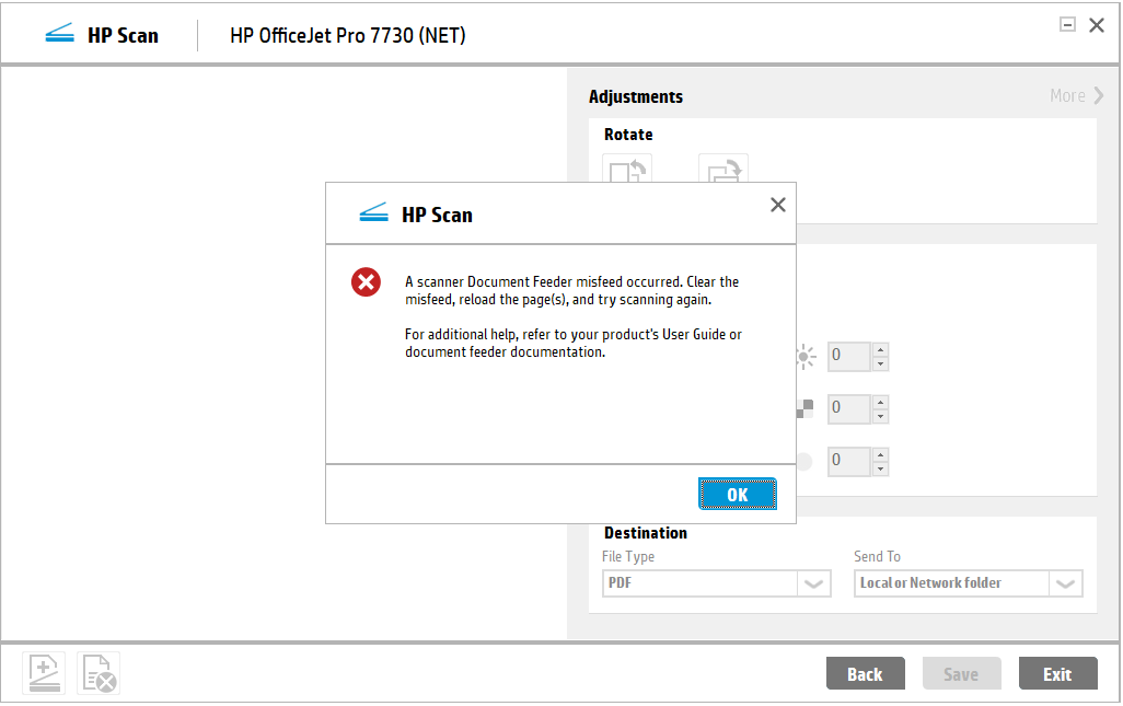 Scanner feeder - HP Officejet Pro 7730 - HP Support Community - 8534123