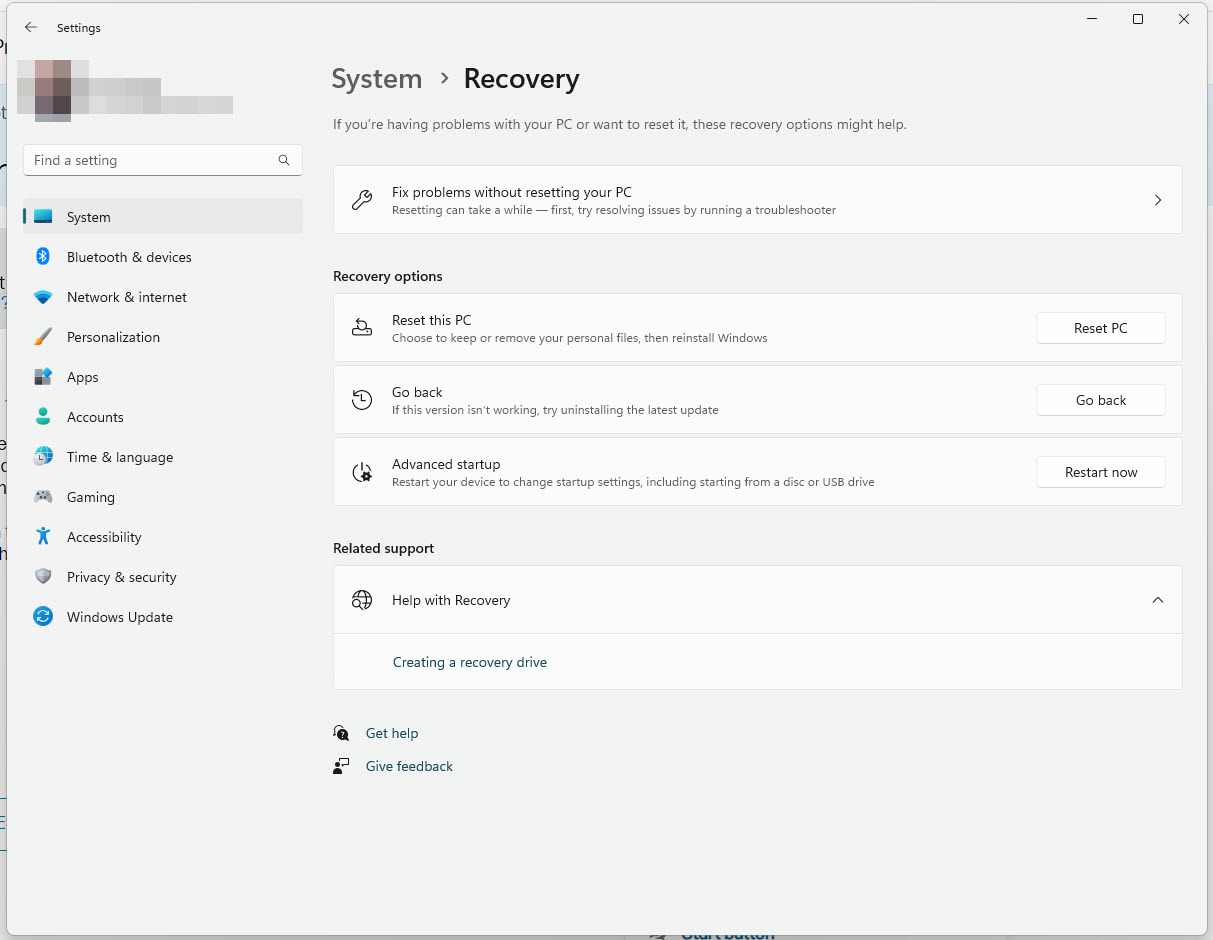 Can't access my start button - HP Support Community - 8536789