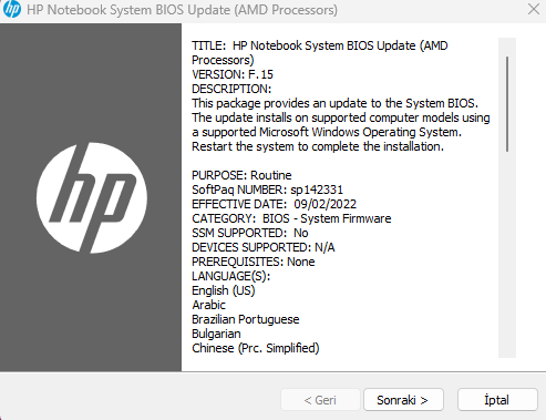 BİOS Update Error - HP Support Community - 8543866