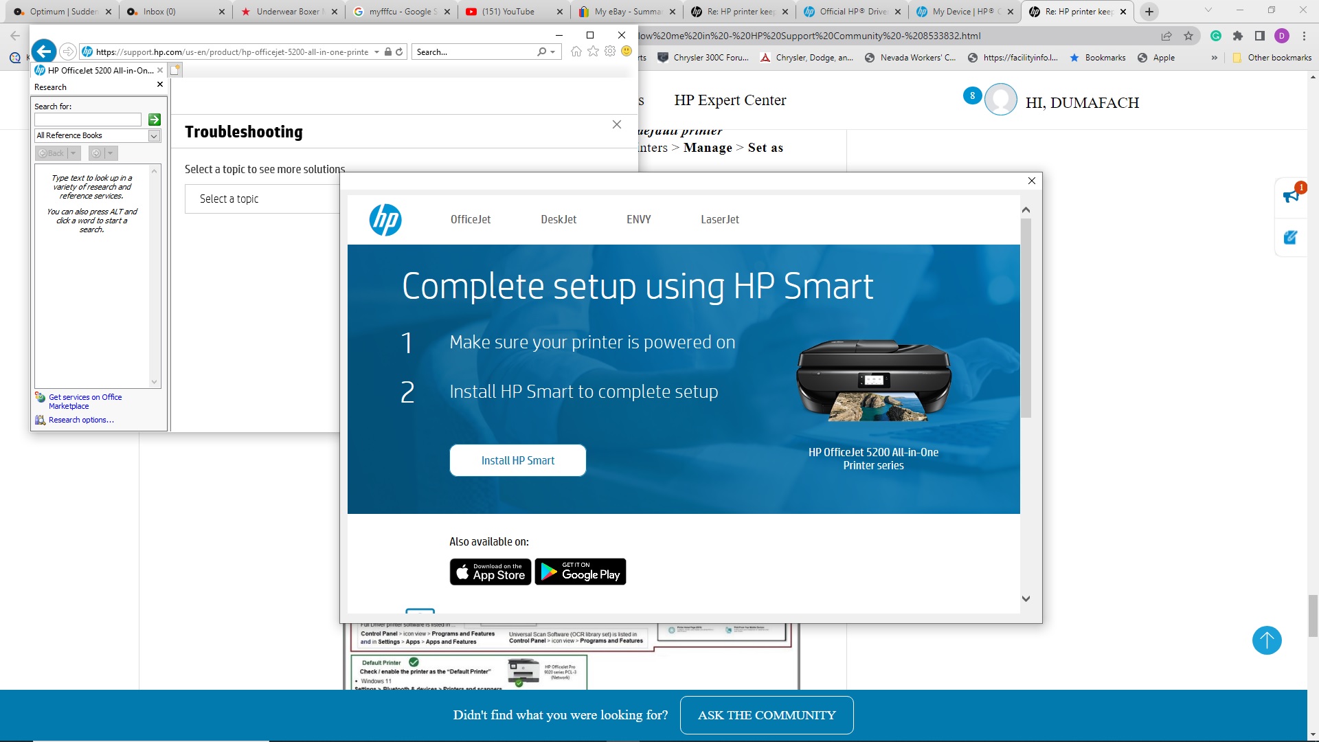 HP printer keeps stopping and will not allow me in - HP Support ...