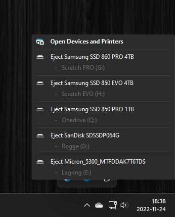 Solved: Z4 G4 Windows 11 - Internal disks shows up as removable - HP ...