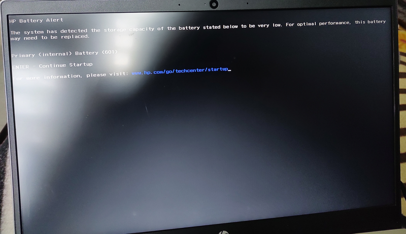 HP 601 battery error - HP Support Community - 8574563