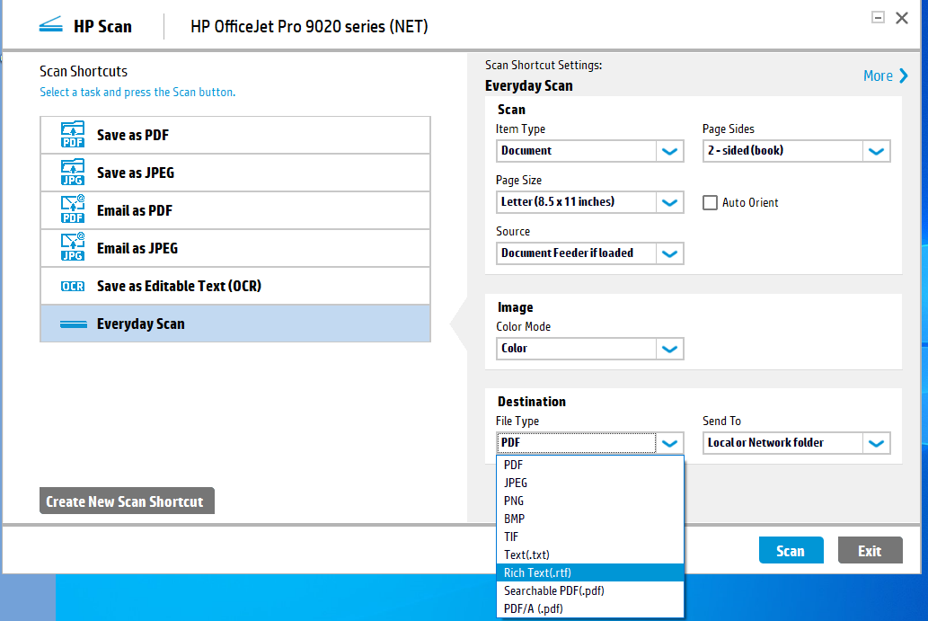 Can HP Smart scan and save to formats other than PDF? - HP Support ...