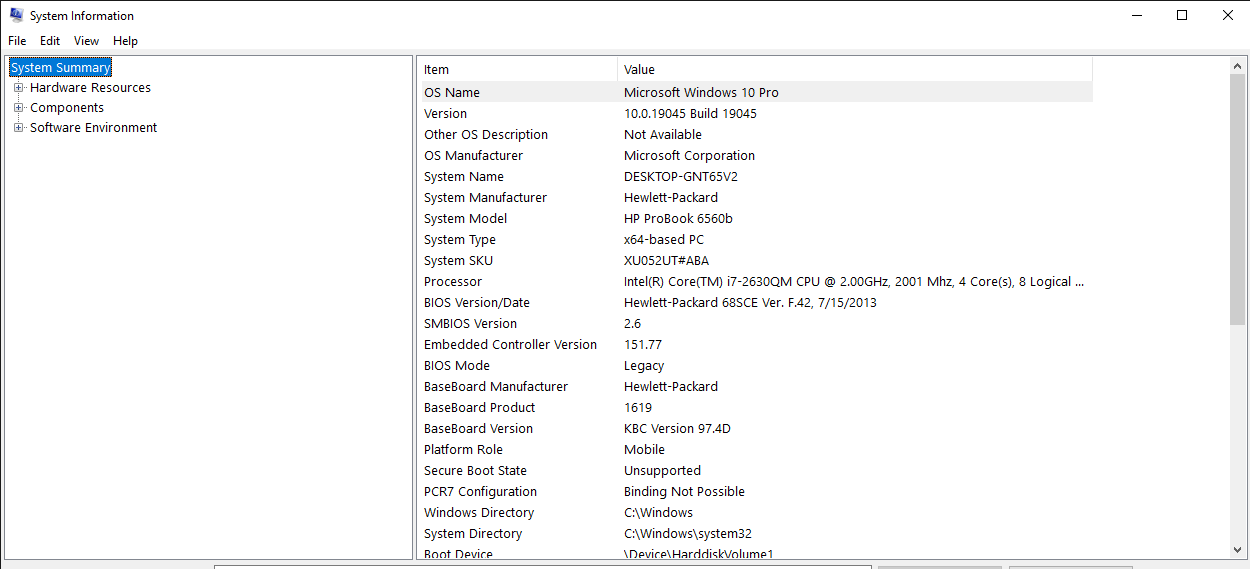 laptop bios - HP Support Community - 8579851