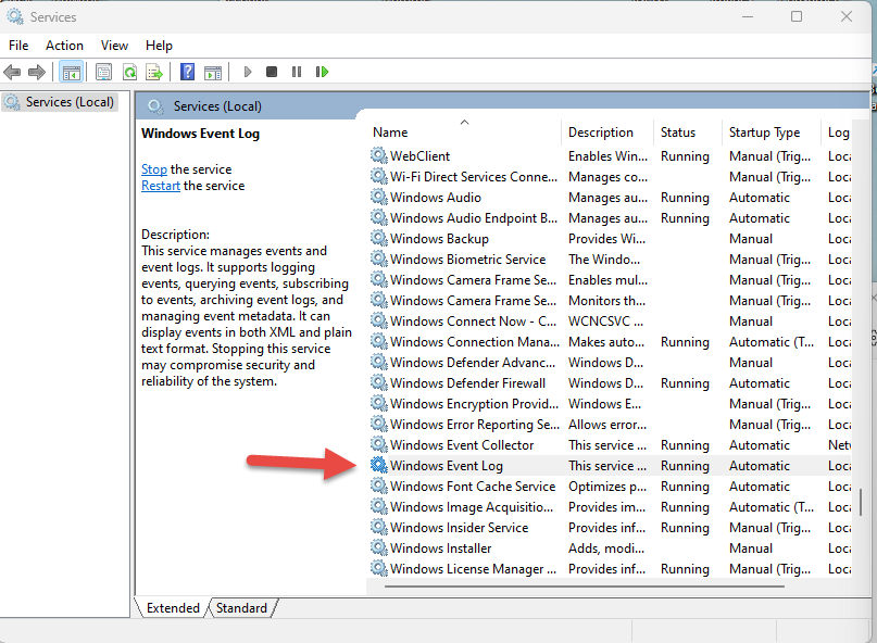 the Windows event log must be running - HP Support Community - 8584355