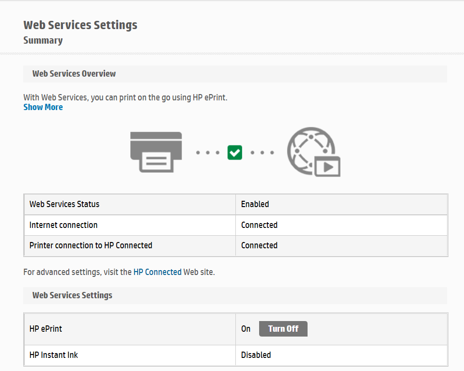 Web Services setup unsuccessful - HP Support Community - 8589817