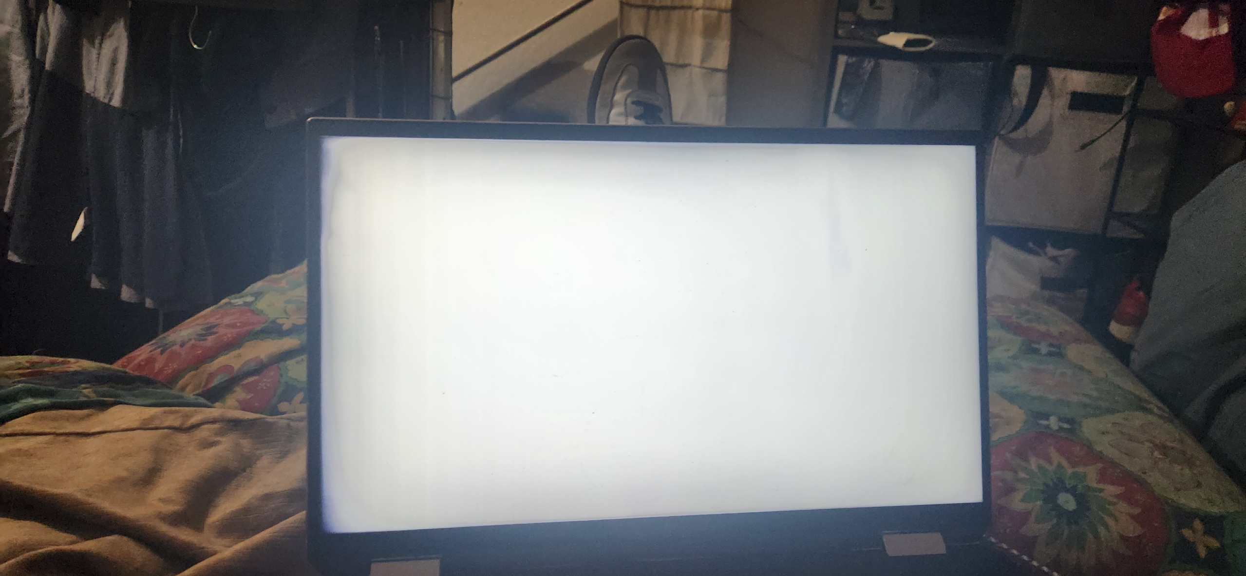 Screen has colored vertical lines and a hazy fog overlayed o... - HP ...