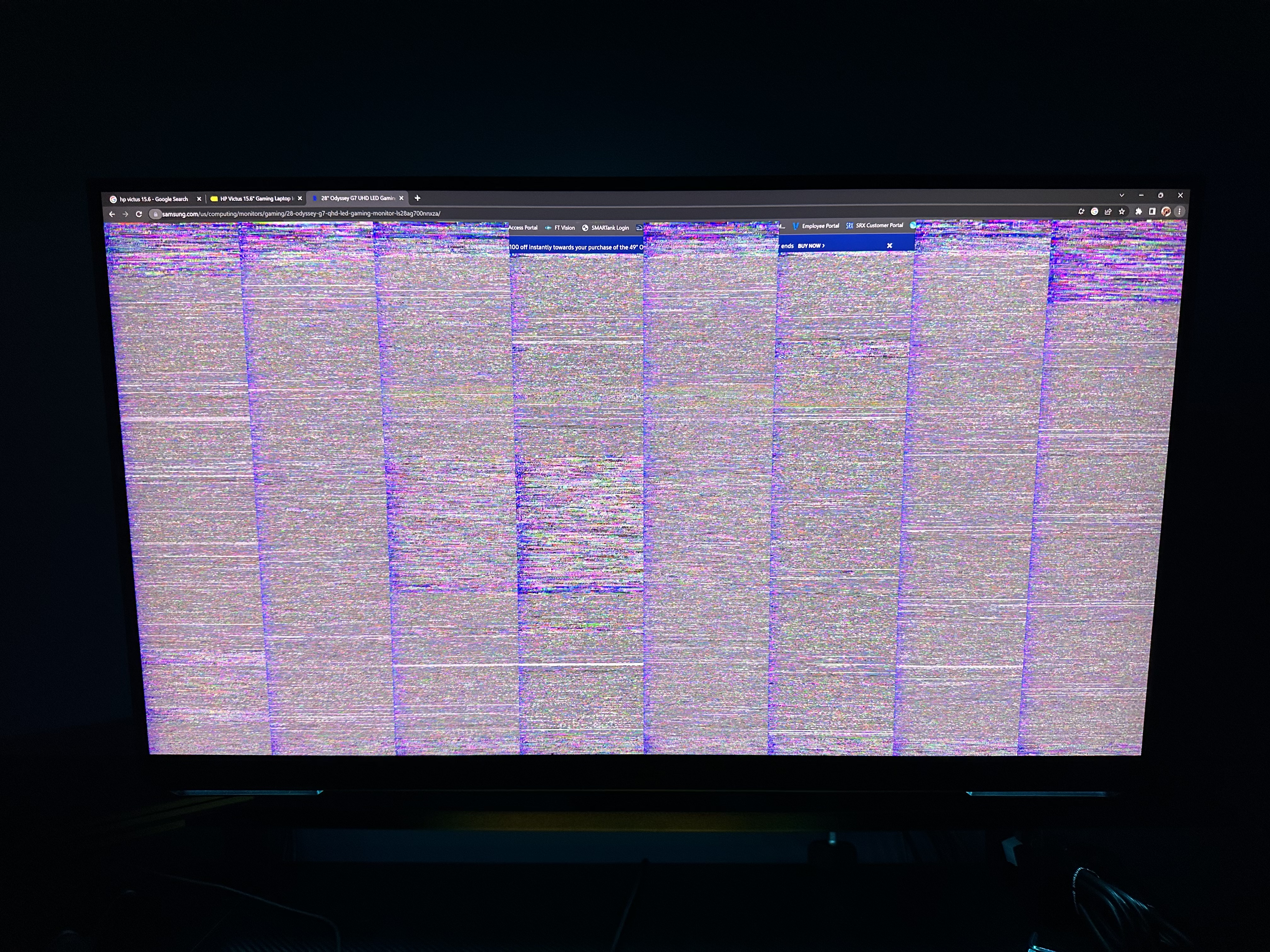 Display issue with Victus 15.6 to Samsung G7 via usb c to DP - HP ...