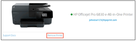I can't remove/unregister a previous printer from HP Smart. - HP Support Community - 8591855