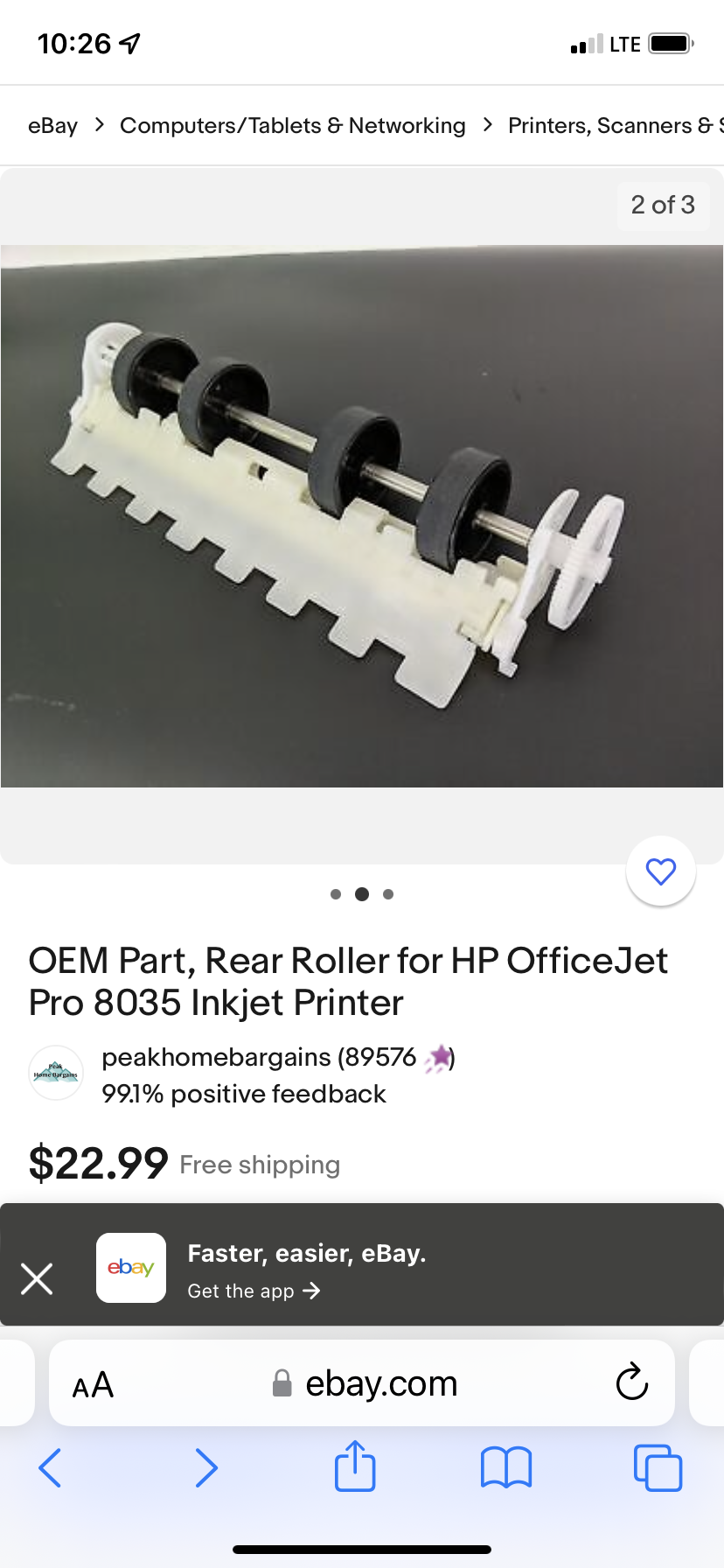 I need instruction on how to replace the rear roller for HP ... - HP ...