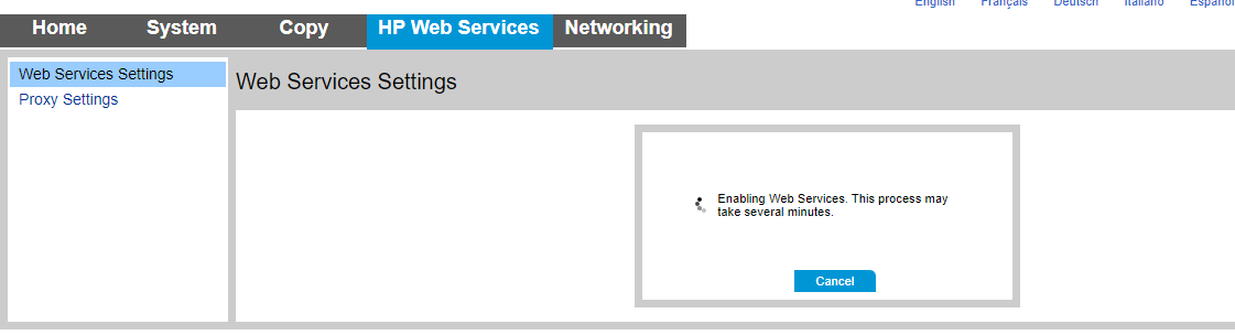 HP LaserJet MFP M141w: Suck in enabling Web Services - HP Support ...