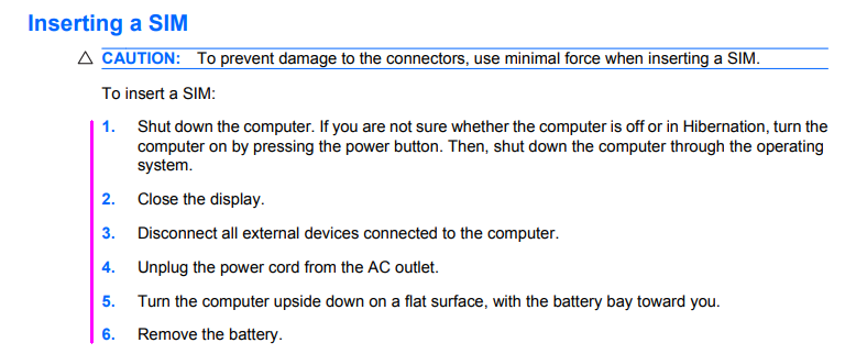 How to insert my sim card in hp 4420s - HP Support Community - 8596474