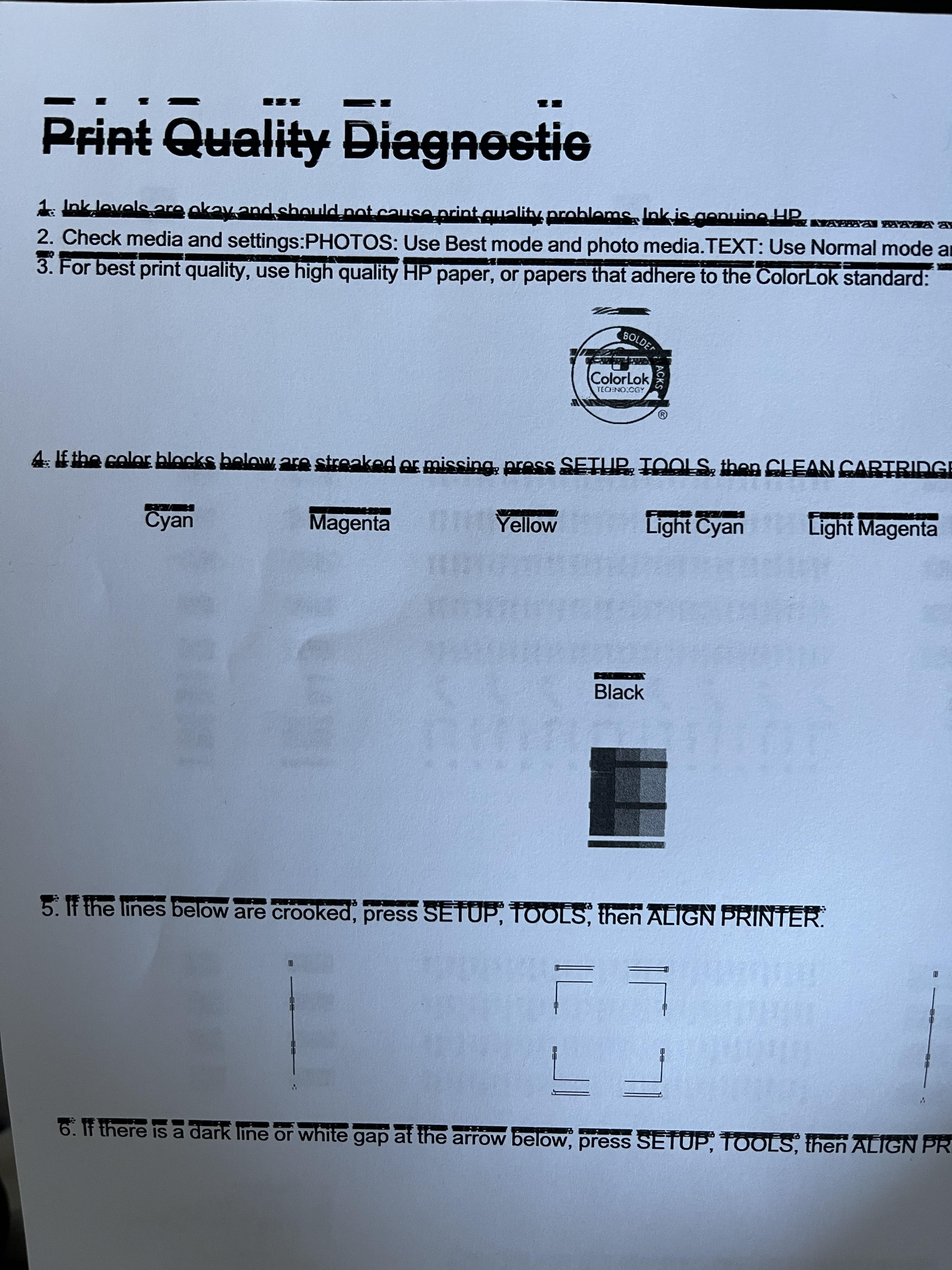 squished text/lines above and below lines of text - HP Support ...