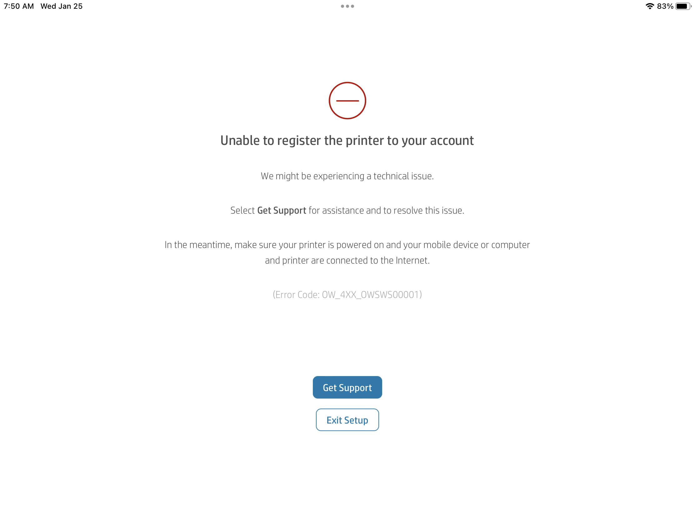 A problem has occurred with your HP account and will be unab... - HP ...