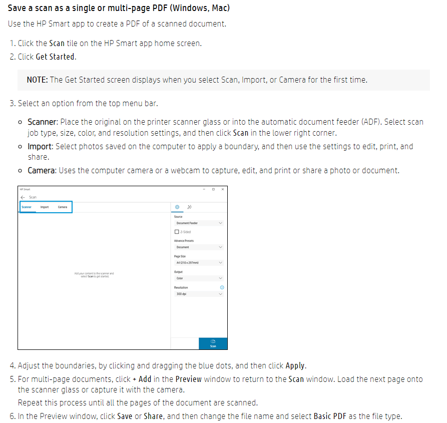 Can HP Smart scan and save to formats other than PDF? - HP Support ...