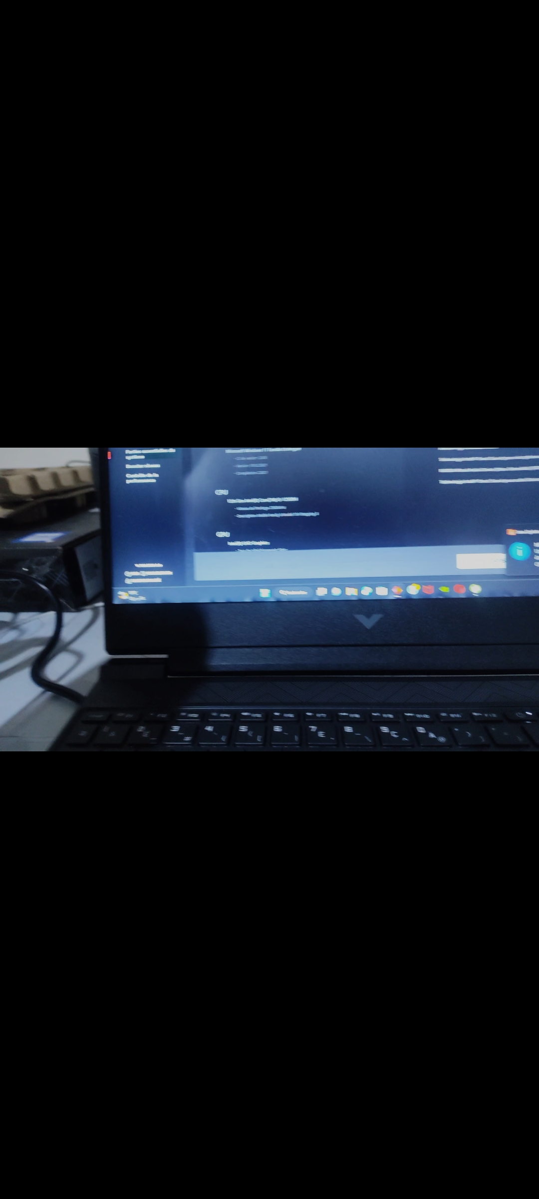 there is a black shadow when i touch my victus screen or mov... - HP ...