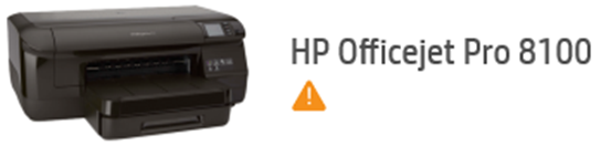 Solved: HP Officejet Pro 8100 orange triangle - HP Support Community ...
