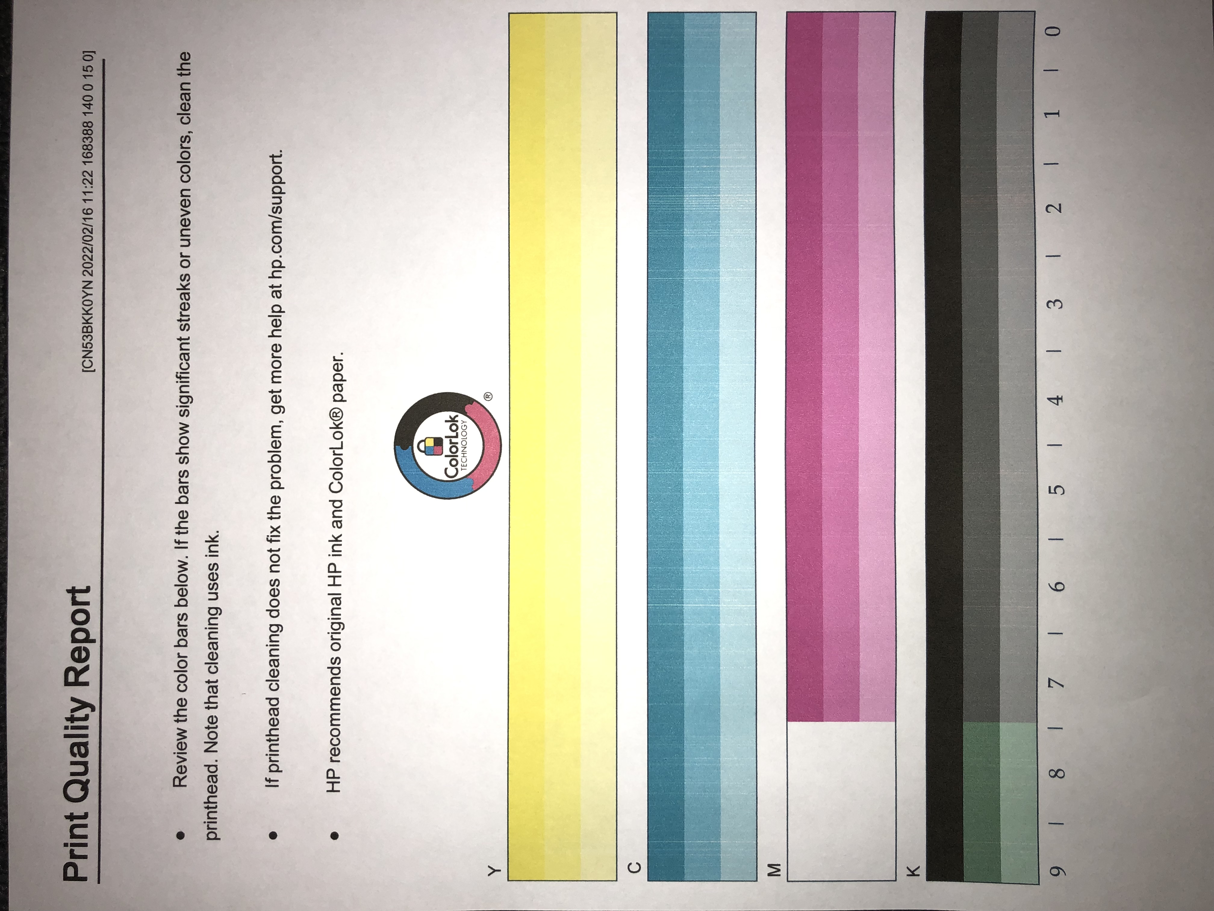 OfficeJet Pro x476 leaving blank segments of a specific colo... - HP ...