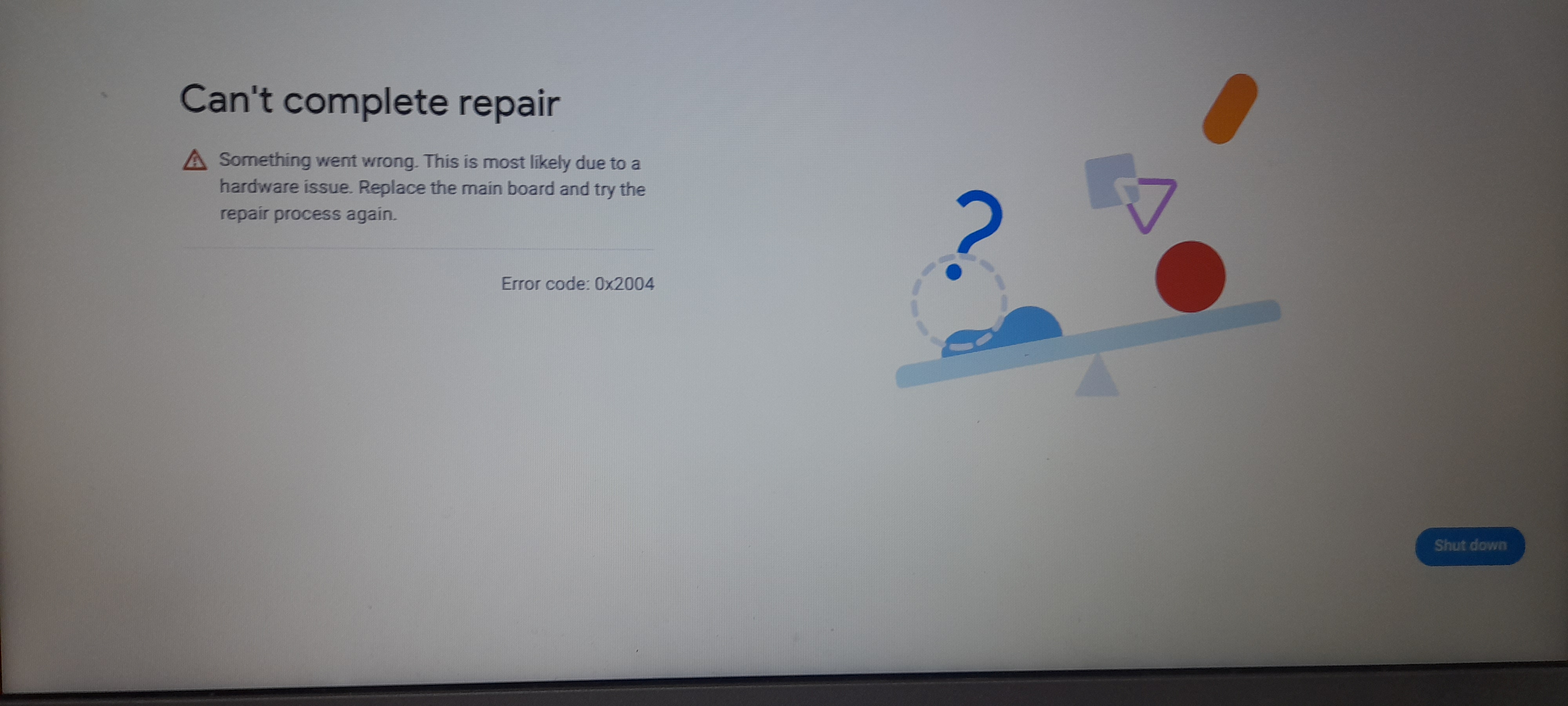 It is showing that hardware issue - HP Support Community - 8630637