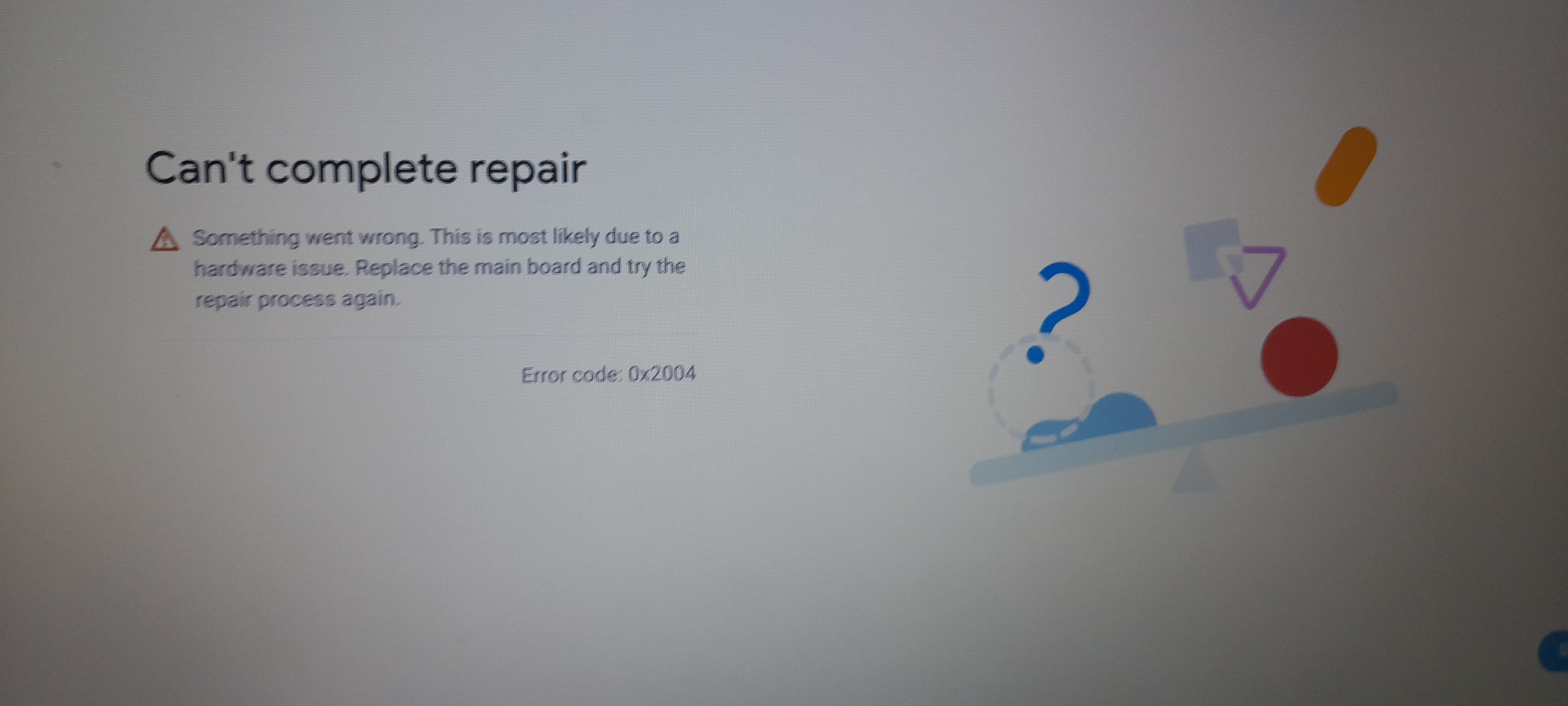 It is showing that hardware issue - HP Support Community - 8630637