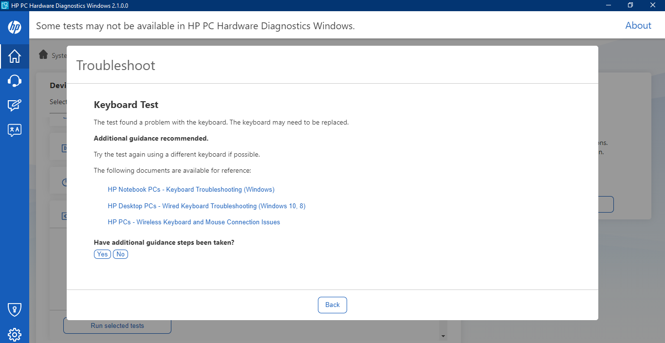 Some keyboard keys on my HP-15da0xxx just stopped working su... - HP ...