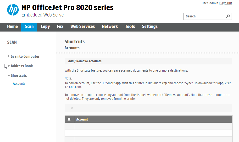 Shortcuts on printer cannot be activated - HP Support Community - 8638904