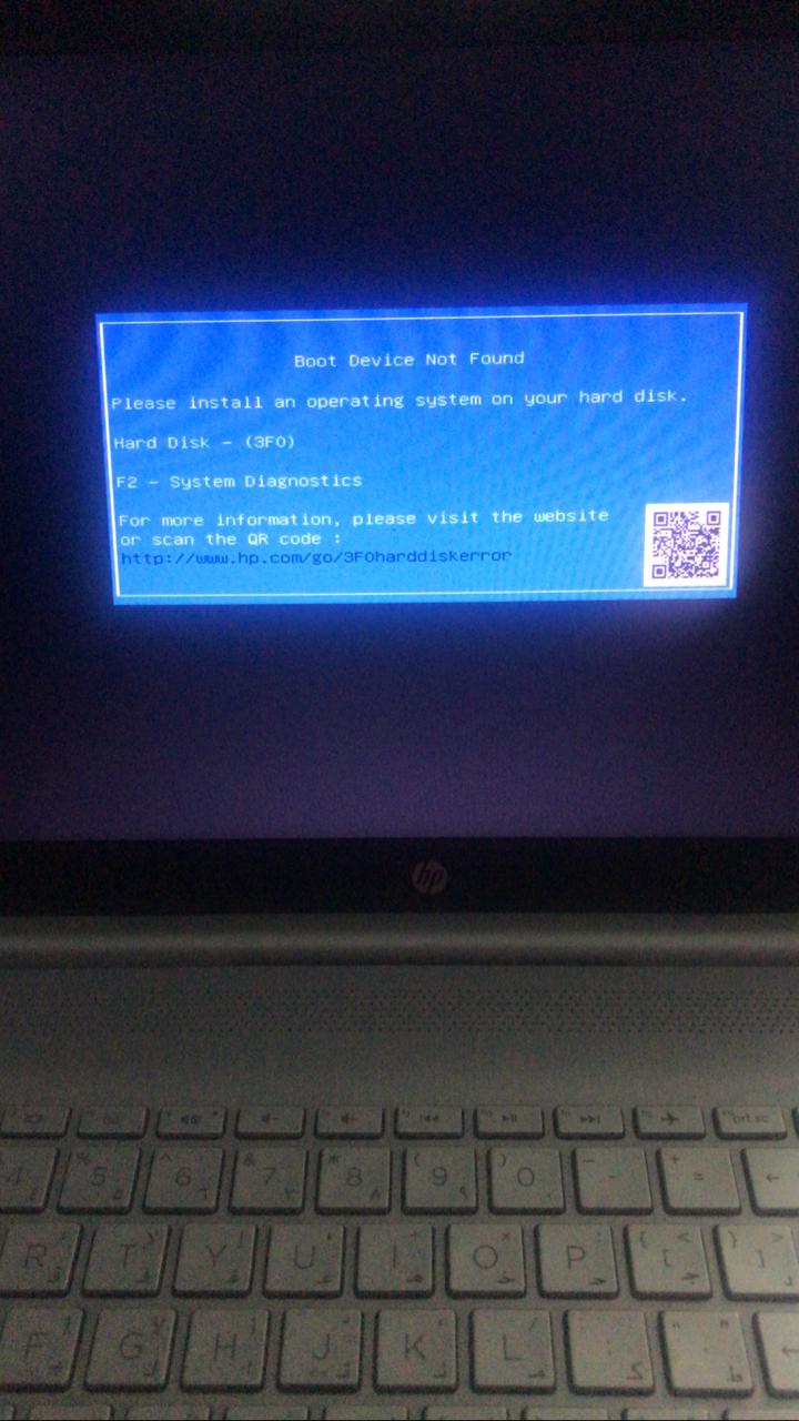 Boot Device Not Found Hp Support Community 8651218