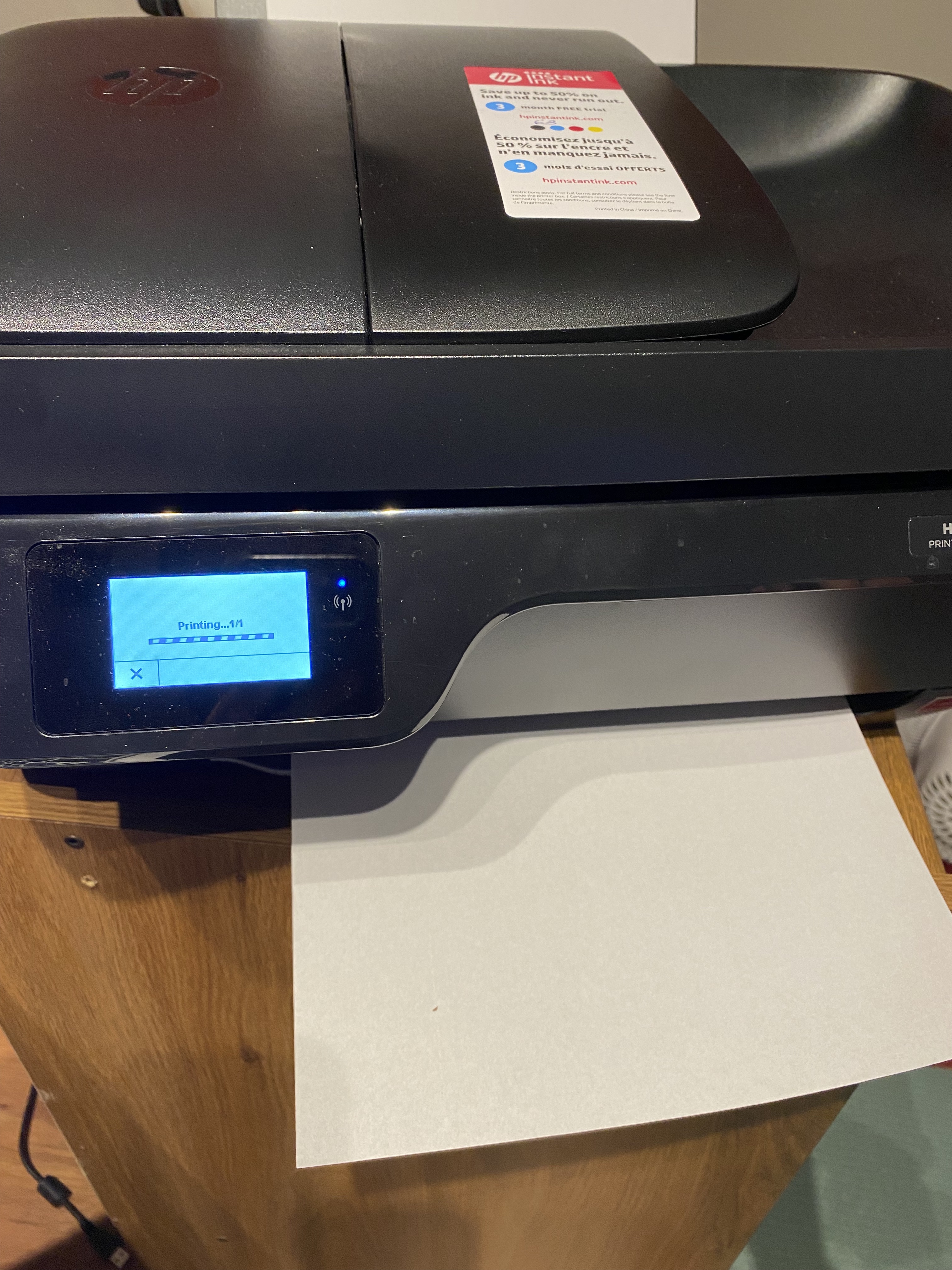 Office Jet 3830 is printing blank paper - HP Support Community - 8656458