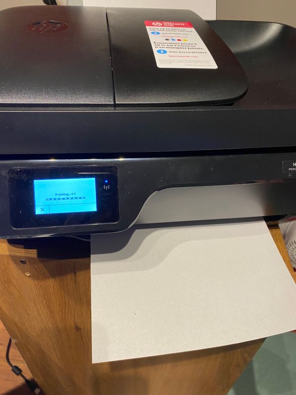 Office Jet 3830 is printing blank paper - HP Support Community - 8656458