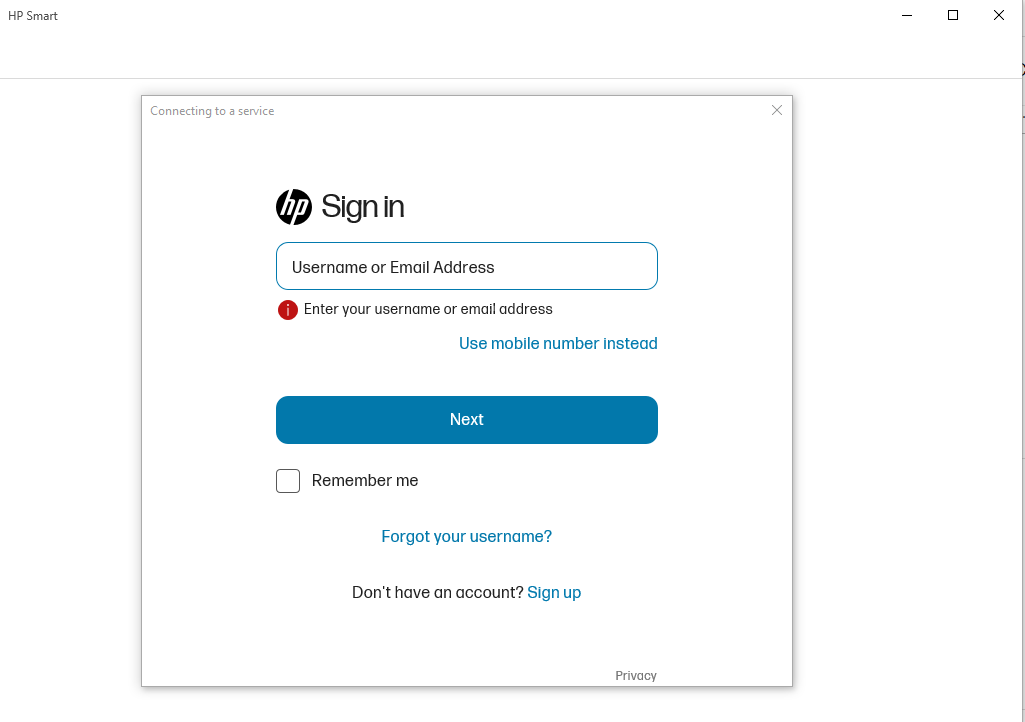 I cannot login to HP Smart in order to use my scanner - HP Support ...