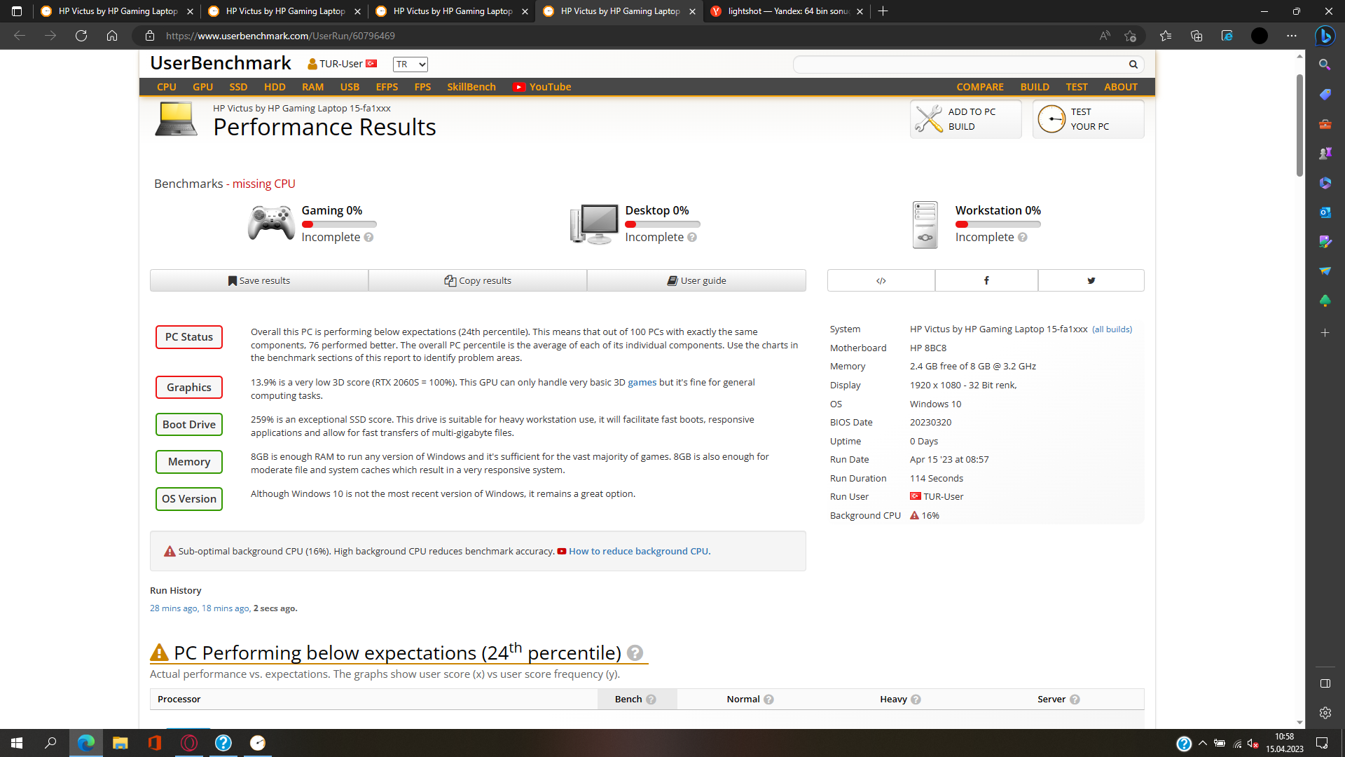 Victus laptop running slow - HP Support Community - 8666105