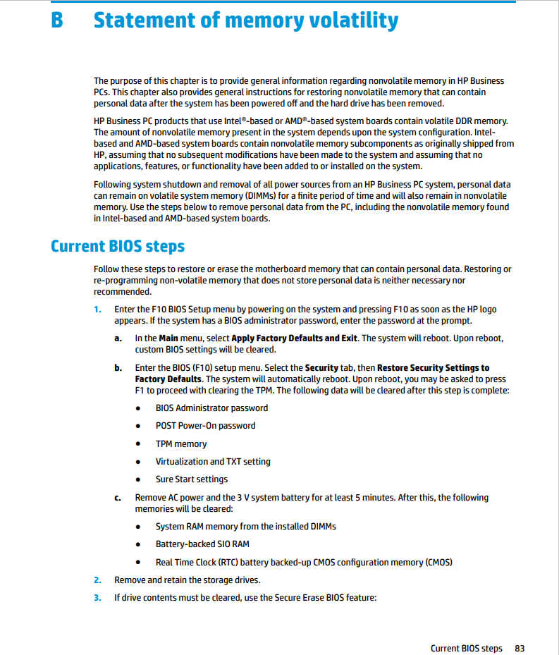 I need a Letter of Volatility for an HP Z2 Tower G4 Workstat... - HP ...