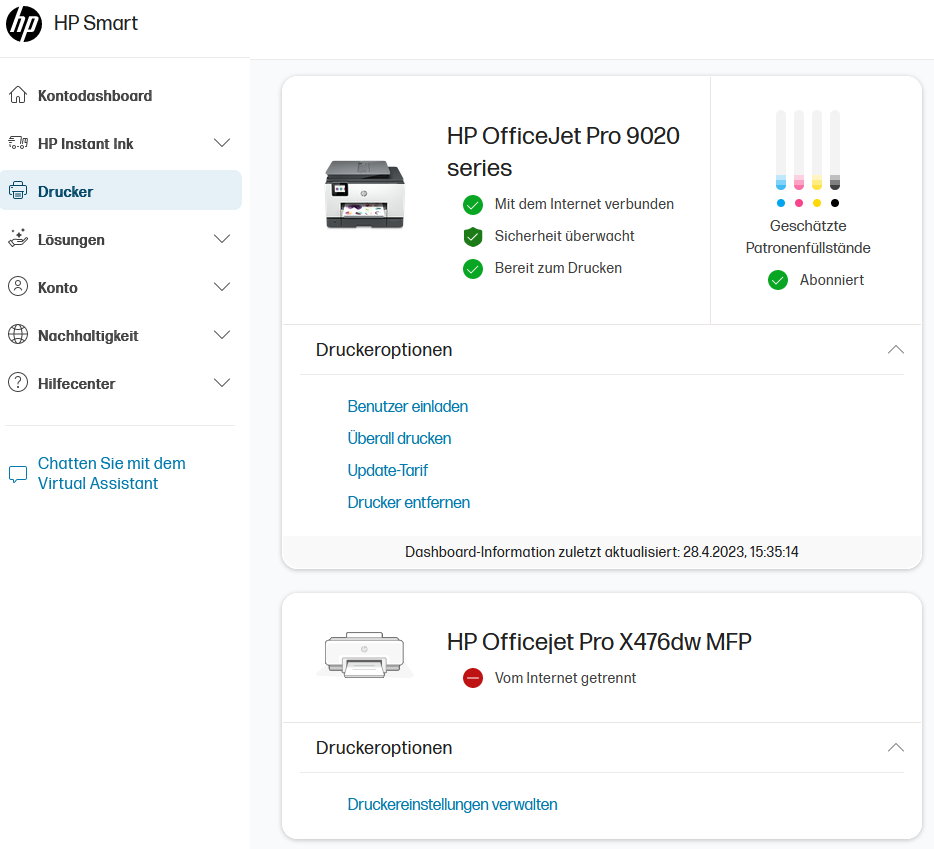HP smart account - remove old printer - HP Support Community - 8675695