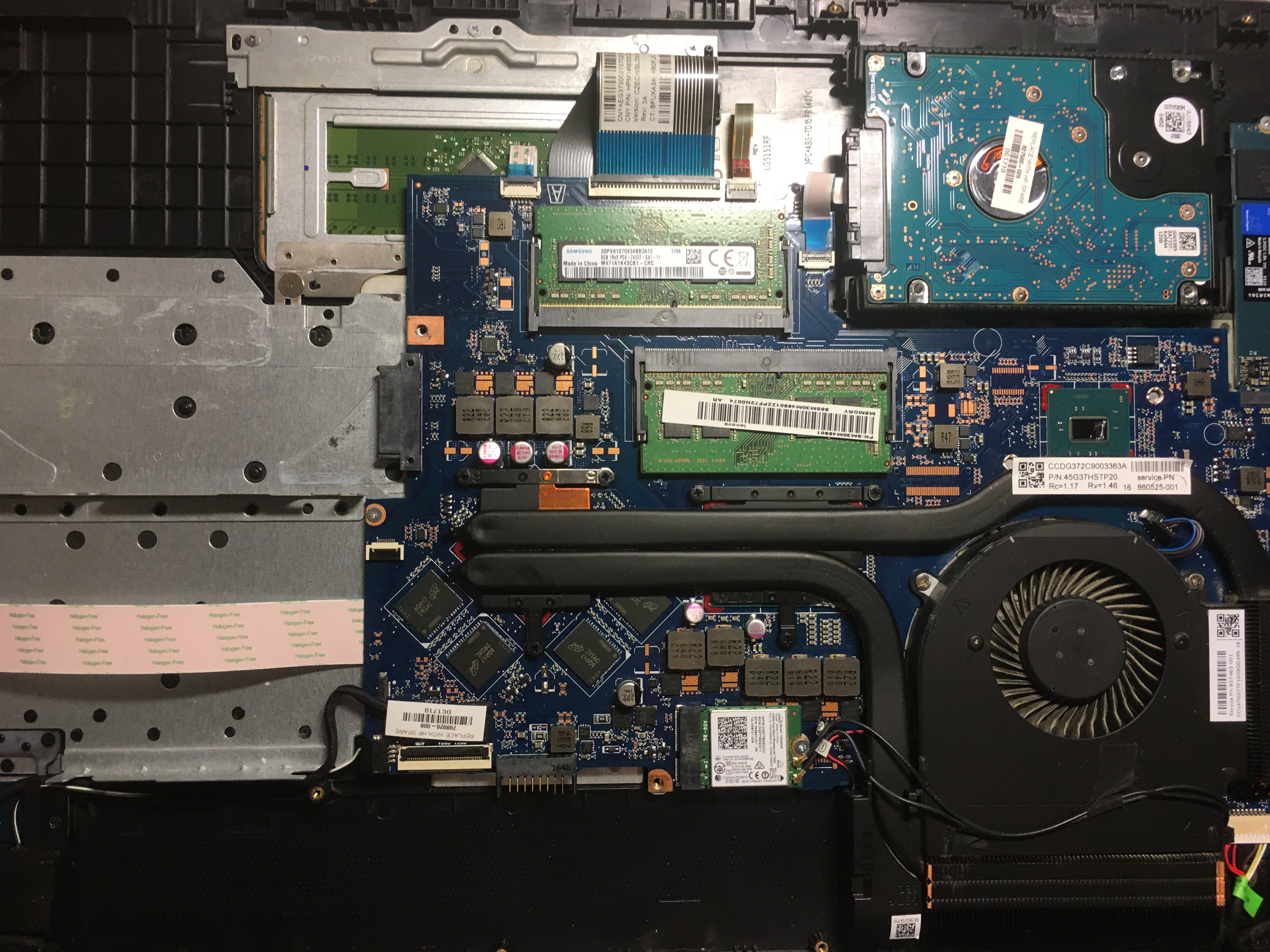 One component on the motherboard exploded. What component is... - HP ...