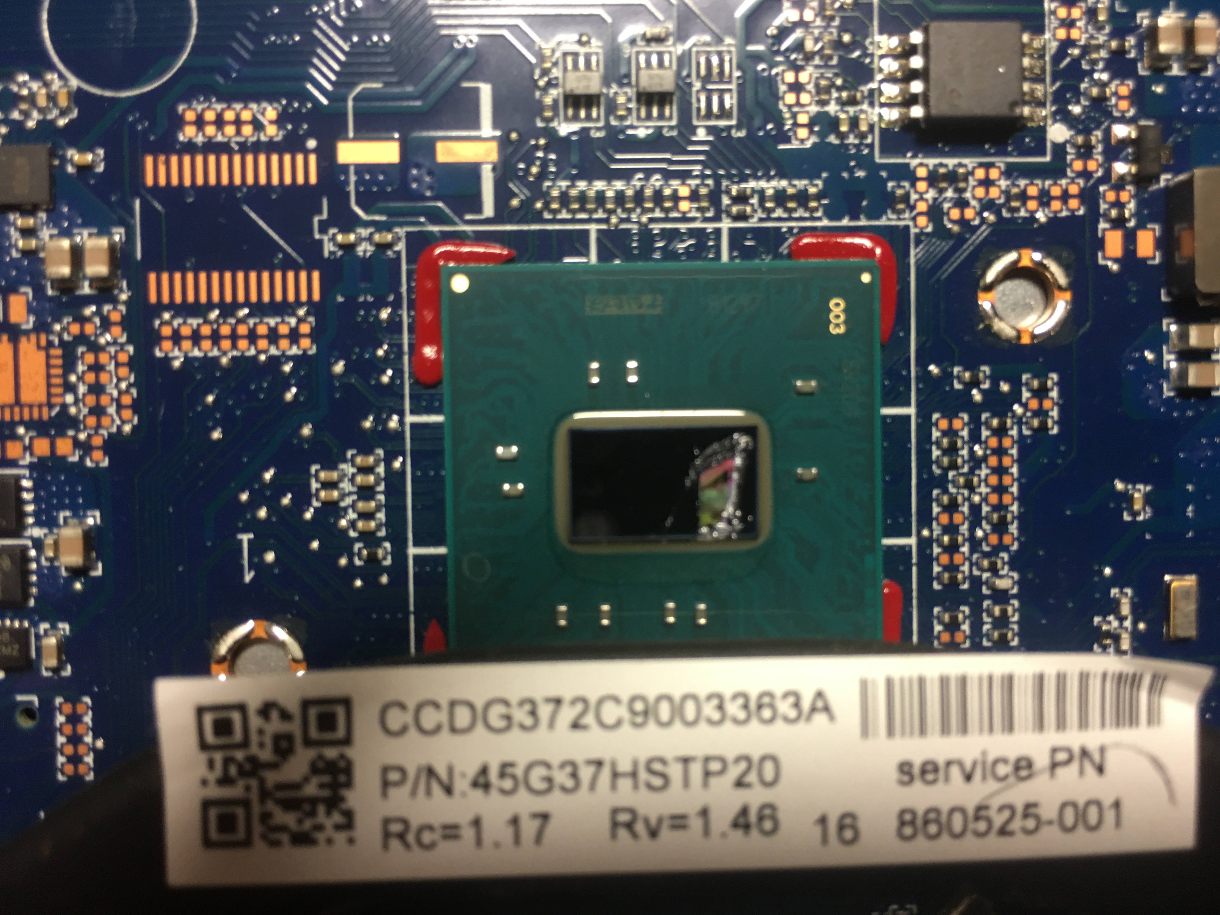 One component on the motherboard exploded. What component is... - HP ...