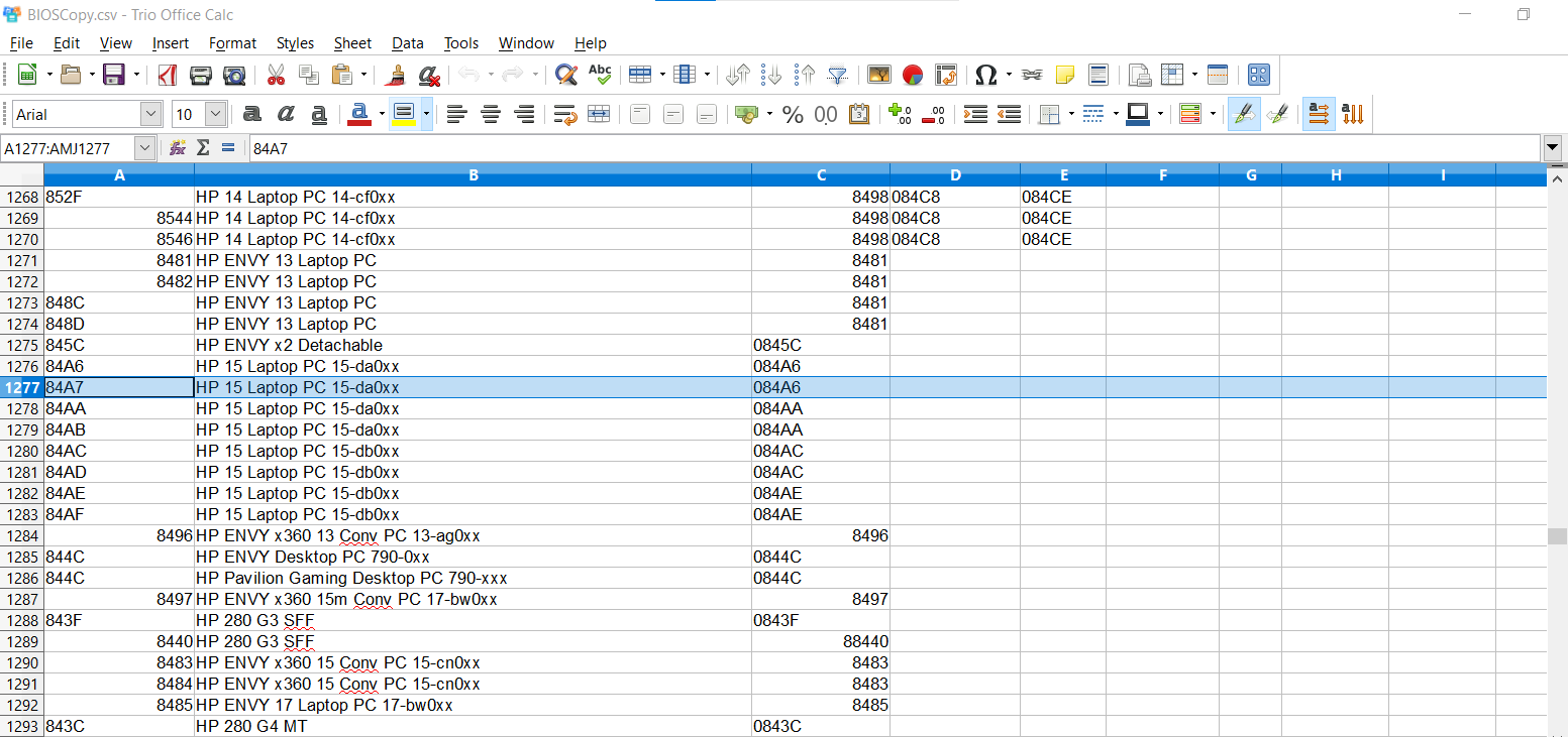 BIOS update fro motherboard id 84A7 doesn't exist in softpac... - HP ...