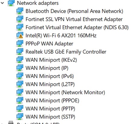 Intel(R) Wi-Fi 6 AX201 160MHz Driver from HP Website not wor... - HP ...