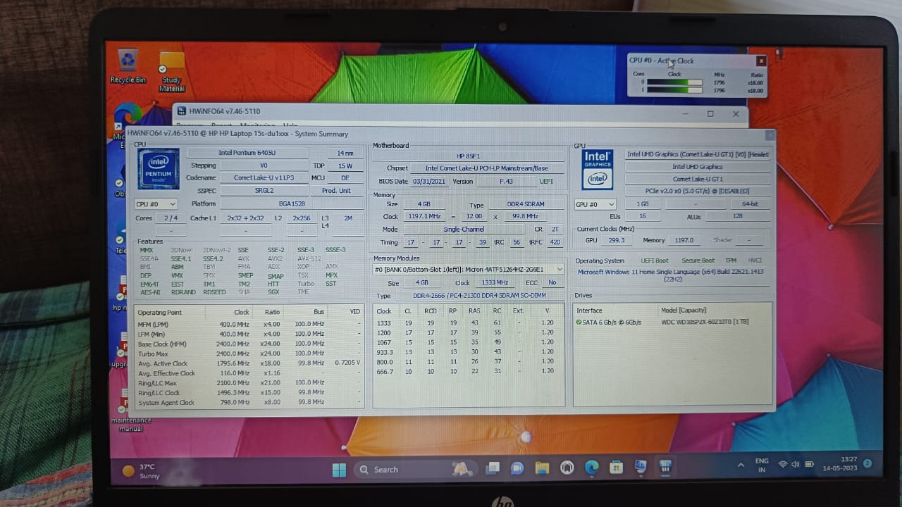 Please suggest compatible SSD & RAM for HP Notebook 15s-du10... - HP ...