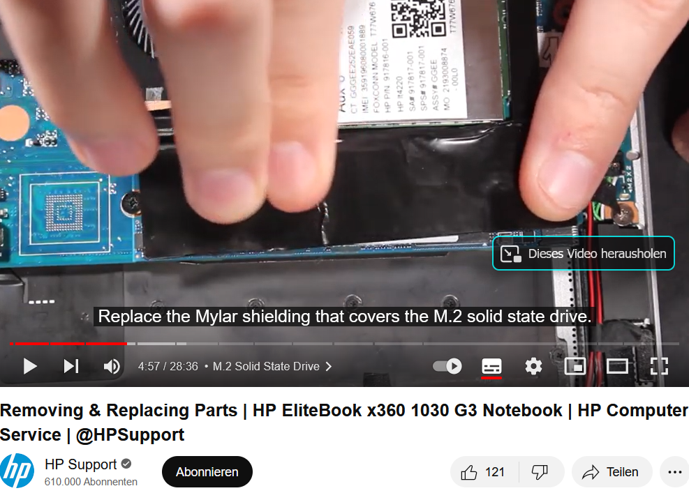 HP EliteBook x360 1030 G3 notebook - Mylar shielding - Samsu... - HP ...