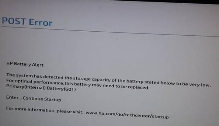 Battery replacement alert - HP Support Community - 8697890