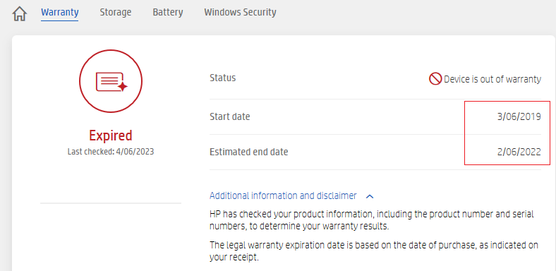 My Two Year Warranty Shows Expired After One Year - HP Support ...
